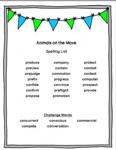 Journeys 5th Grade Unit 6 Lessons 26-30 Spelling Word Lists by CarolJ ...