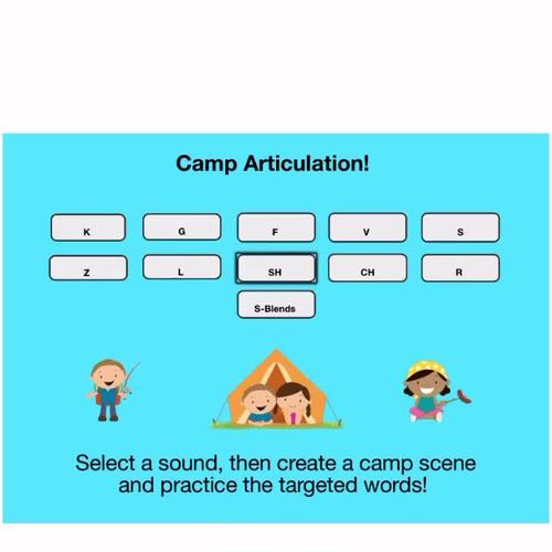Camp Articulation with BOOM CARDS™! by Speech Stoker | TpT