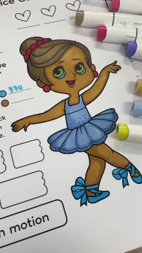 Springtime coloring sheets, mindfulness coloring pages kids,Ballerina ...