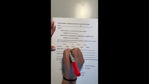 Back to School Writing Grammar and Conventions Practice by Nala Bella ...