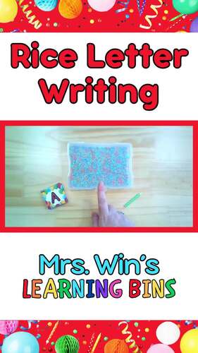 Birthday Themed Letters, Hands On, Early Literacy | Rice / Sprinkle Writing
