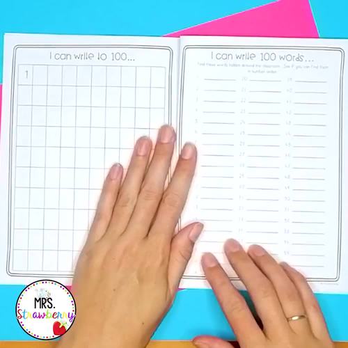 100 Days of School Activity Booklet by Mrs Strawberry | TpT