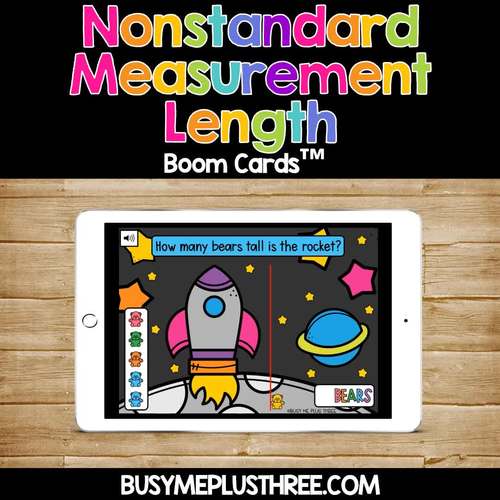 Nonstandard Measurement BOOM CARDS™ LENGTH Digital Learning Game