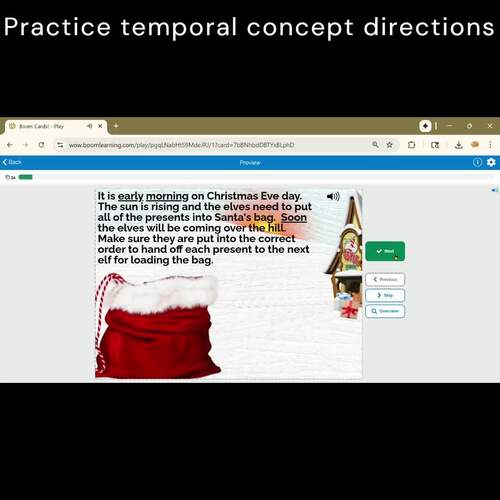 Christmas Temporal Concepts Activity- Speech Therapy by Of Mouth and ...