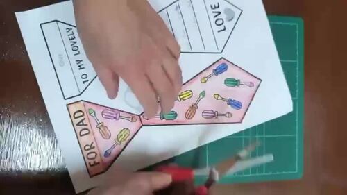 Father’s Day Tie Card Craft | Fun Printable Writing & Coloring Activity ...