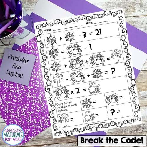 Break the Code | October by Amazing Materials for You by Amy Dickson
