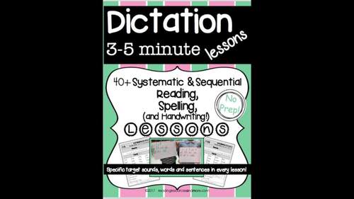 Dictation Curriculum - 3-5 Minute Systematic and Sequential Phonics Lessons