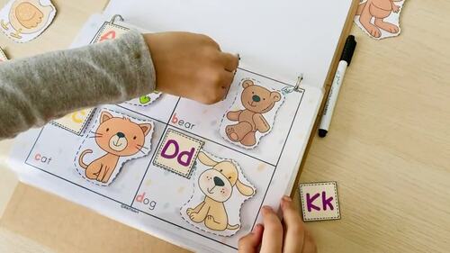 Alphabet Busy Book ABC Learning Binder Tracing Handwriting Practice ...