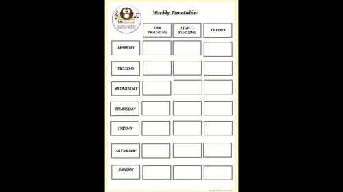 My Music Practice Journal by Nessa's Music Printables | TPT