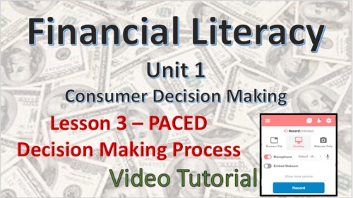 Financial Literacy Unit 1 Les 3 Video Tutorial By Carol Schmidt