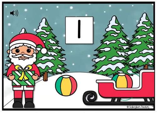 Christmas Boom Cards Math Counting to 5 by Suburban Teacher | TPT