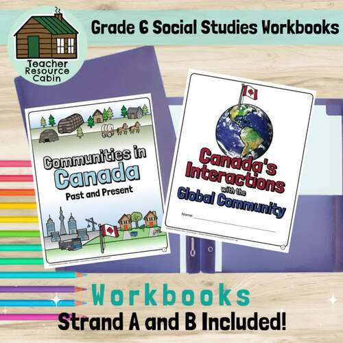 Grade 6 Ontario Social Studies Workbook Bundle by Teacher Resource Cabin