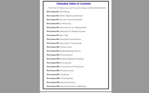 Launching Reading/Reader's Workshop Mini Lessons by Amanda Write Now