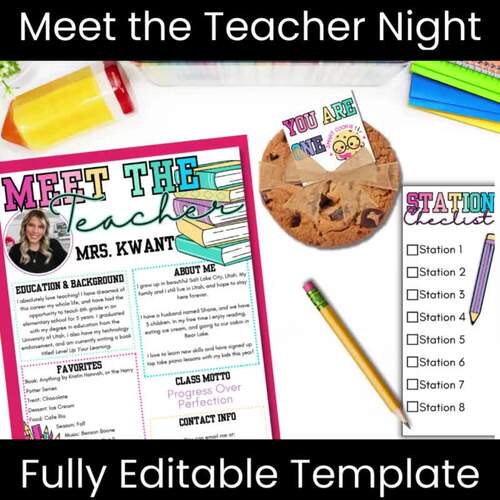 Meet the Teacher Night Editable Canva Template for Back to School Open ...