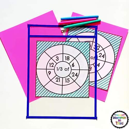 Fraction Part of a Whole Practice l Fractions Wheels l Fraction Activity