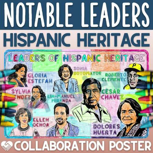 Hispanic Heritage Month Leaders Collaborative Poster Activity | Latino ...