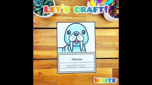 Arctic & Winter Animals Writing & Coloring Crafts with Differentiated ...