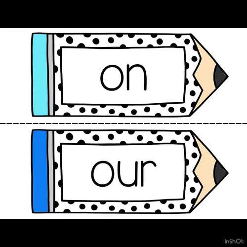 Kindergarten Primer Dolch Sight Words | Printable Cards for Word Walls