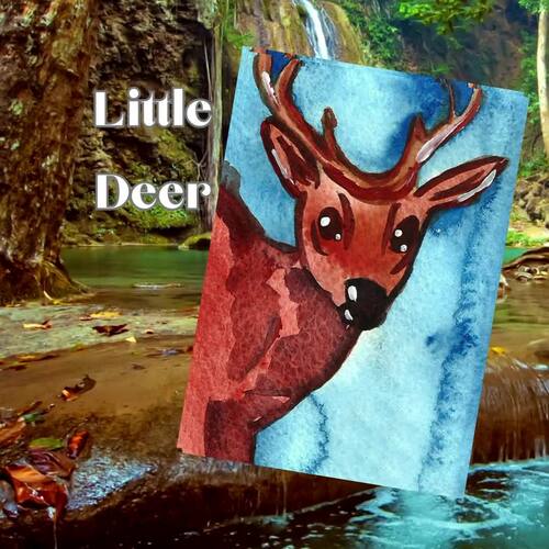 Little Deer Watercolor Fun and Whimsical Animal Classroom Decor Clip Art