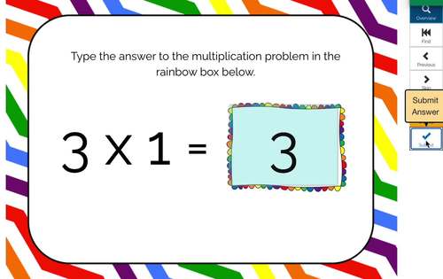 Multiplication Facts Practice (x3) Threes BOOM CARDS (Fill-In-The-Blank)