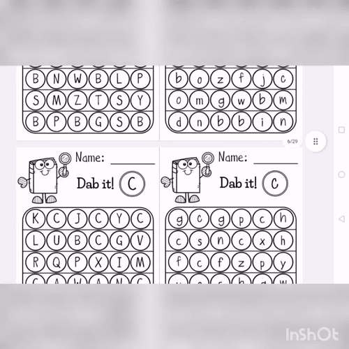 Pop It Alphabet Activities Dab It Worksheets Letter Recognition | TPT