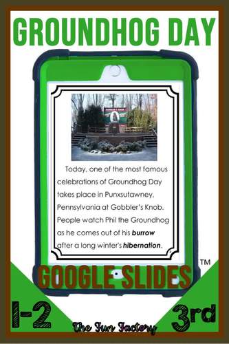 Digital Groundhog Day Activities with Google Slides™ for 2nd and 3rd