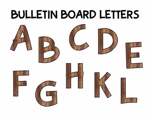 Farmhouse Rustic Bulletin Board Letters, Letter Display for Kindergarten