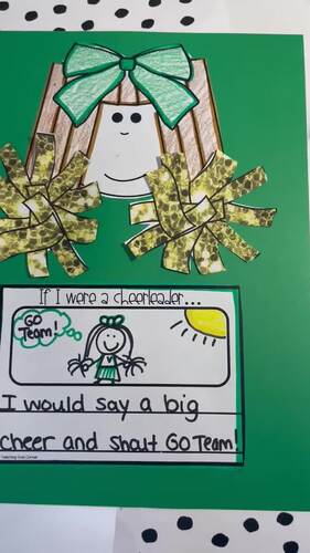 Football Cheerleader Craft & Writing Activity | Homecoming Spirit | Fall