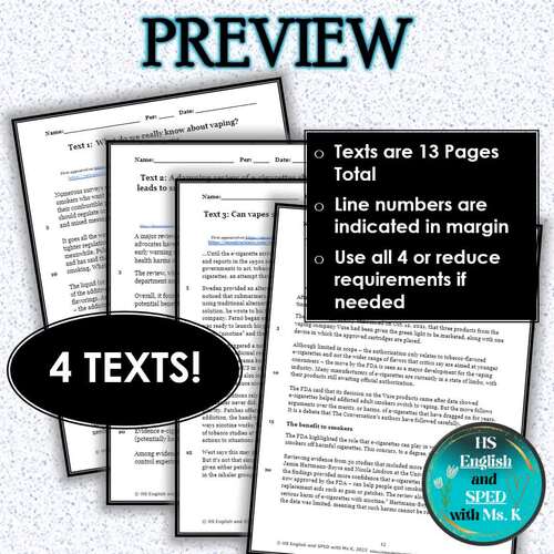 Argument Essay Writing Practice | Part 2 English Regents Exam | Vaping