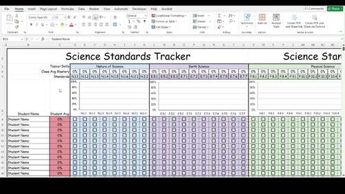 Florida Fifth Grade Science Standards Tracker (editable) by Owlet Creations
