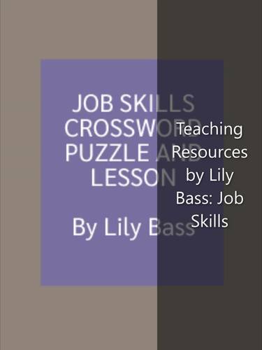 Job Skills Crossword Puzzle (UK) by Lily Bass Teaching Resources