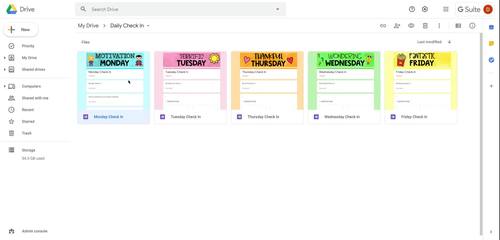 Daily Check In Google Form Behavior Daily Social Emotional Learning SEL M-F