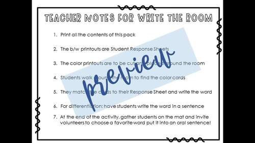 First Grade and Second Grade Vocabulary Activities Earth Day Write the Room