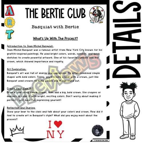 Graffiti Art Lesson-Jean-Michel Basquiat by The Bertie Club | TPT