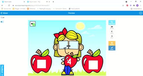 BOOM CARDS: One less, one more | Apples Back to school Digital Resources