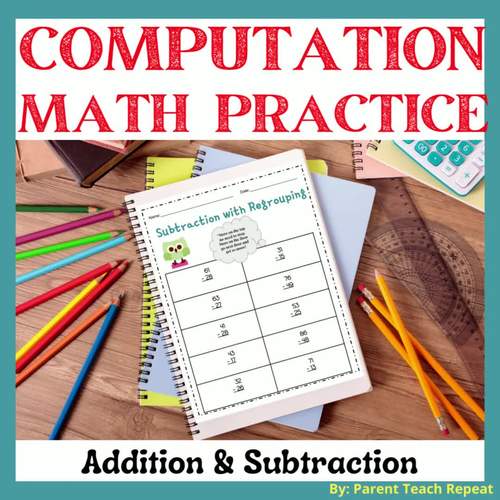 Math Computation Worksheets | Addition Subtract Place Value | Back to ...