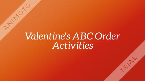 Valentines Day ABC Order Craftivities and Games, Advanced Vocabulary
