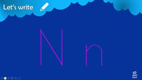 Digital Alphabet Letter N no prep Lesson PPT for Distance Learning