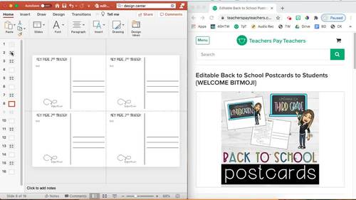 Editable Back to School Postcards to Students {WELCOME BITMOJI} | TPT