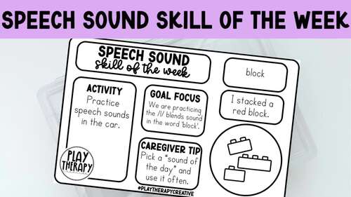 /l/ Blends Speech Sound Skill of the Week Parent Handout | Speech Therapy