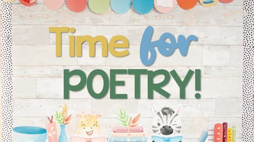 Poetry Month Bulletin Board, Poetry Posters, Classroom Decor, Editable