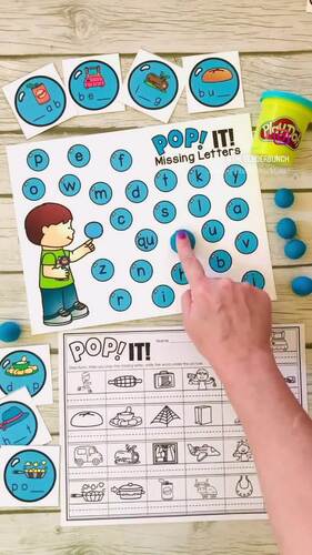 Pop It Smash Game for Missing Letters - Beginning, Middle, & Ending Sounds