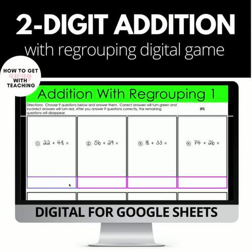 2 Digit Addition With Regrouping Game by HowToGetAwayWithTeaching