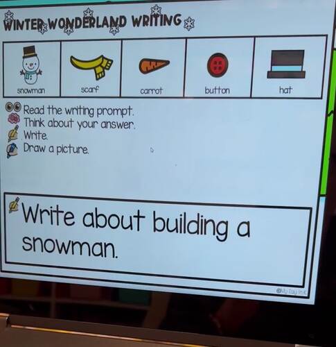 January & Winter Kindergarten Writing Activities Digital Slides by My ...