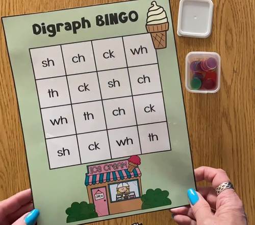 Digraph BINGO/Literacy Game/Small Group Work/Intervention Group ...