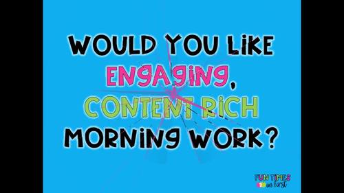 First Grade Morning Work | Digital for Google Slides™ | Month 8 | TPT