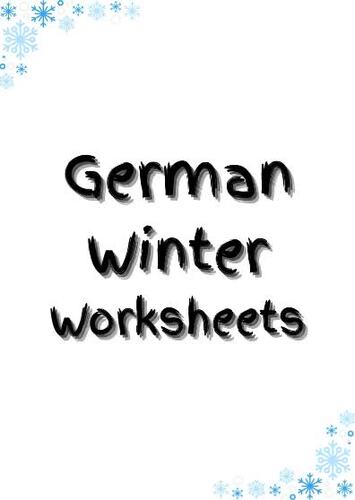 German Season Vocabulary Bundle Worksheets Activity Winter Spring ...