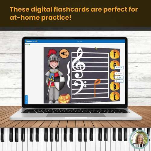 Halloween Grand Staff Note Names BOOM™ Cards - Digital Flashcards for Piano