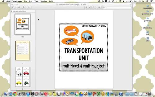 Differentiated Vehicles & Transportation Unit by The Autism Helper