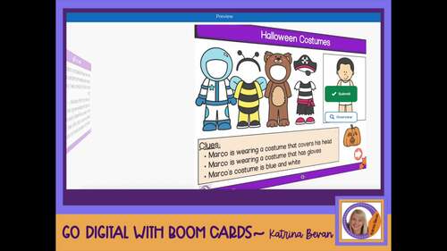 Boom™ Cards with audio: Halloween Costumes: Inferencing & Questions